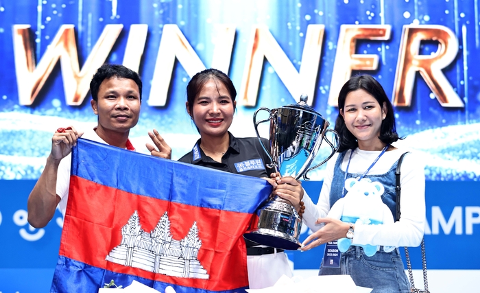 “정말 멋진 남자” 캄보디아 영웅 피아비 두 배 감격…조용히 현장 방문 남편 앞에서 ‘LPBA 최다승’ 금자탑[SS현장]