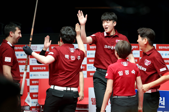 ‘조재호·김민아 2승씩’ NH농협카드, SK렌터카 4-0 완파…PBA팀리그 1R 선두 유지→우승 앞으로