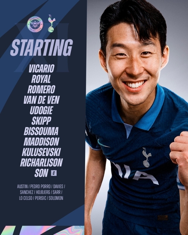 ‘캡틴’ SON, EPL 개막전 선발 출격…김지수와 ‘코리안 더비’는 무산