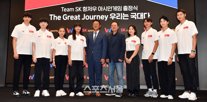 [포토]SKT 후원 ‘TEAM SK’출정식, 선전을 기대해주세요··