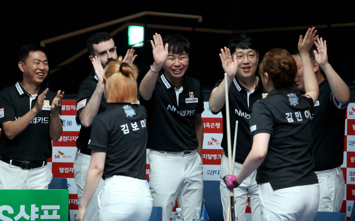 ‘조재호·김보미 2승’ NH농협카드, 19이닝만 경기 끝냈다! 에스와이 4-0 격파, PBA팀리그 3R 가볍게 출발