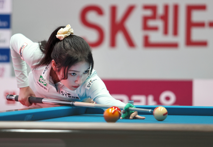 한지은, LPBA 월챔 사상 첫 ‘퍼펙트큐’ 쐈다!…최다승 스롱 피아비 완벽 공략