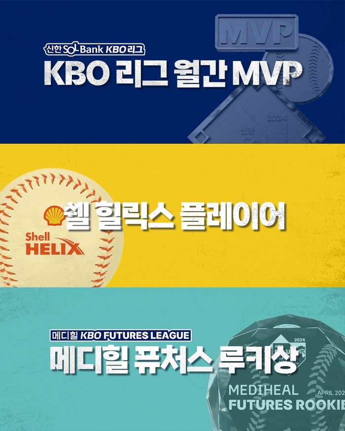 MVP·승리기여도 1위·퓨처스까지…KBO, 2024시즌 월간 시상 계획 발표