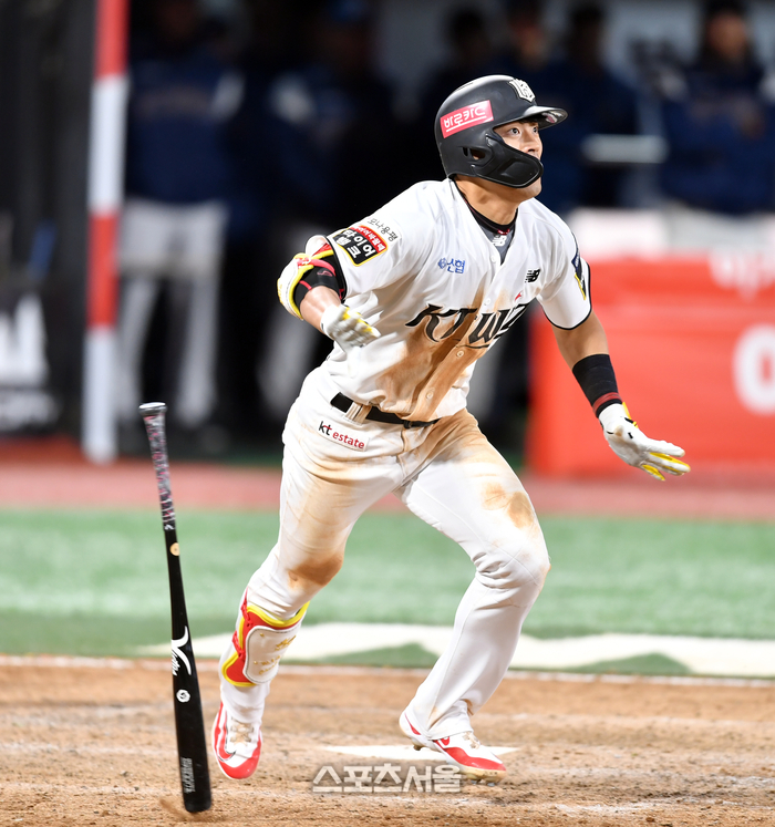 ‘내야 마법사’ 천성호 연장 끝내기 안타 KT, NC 7-6 제압 ‘4연승’ 질주 [SS수원in]