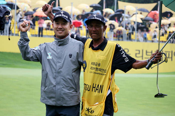 비가 바꾼 흐름 한승수 KB금융 리브챔피언십서 KPGA투어 통산 3승 입맞춤 “한국오픈 2연패 도전할 것”