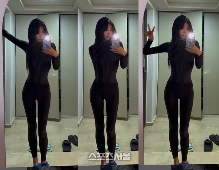 “뚱뚱했던 시절로 다신 돌아가지 않아!” 49kg 감량 최준희, 슬림 보디라인 공개[★SNS]