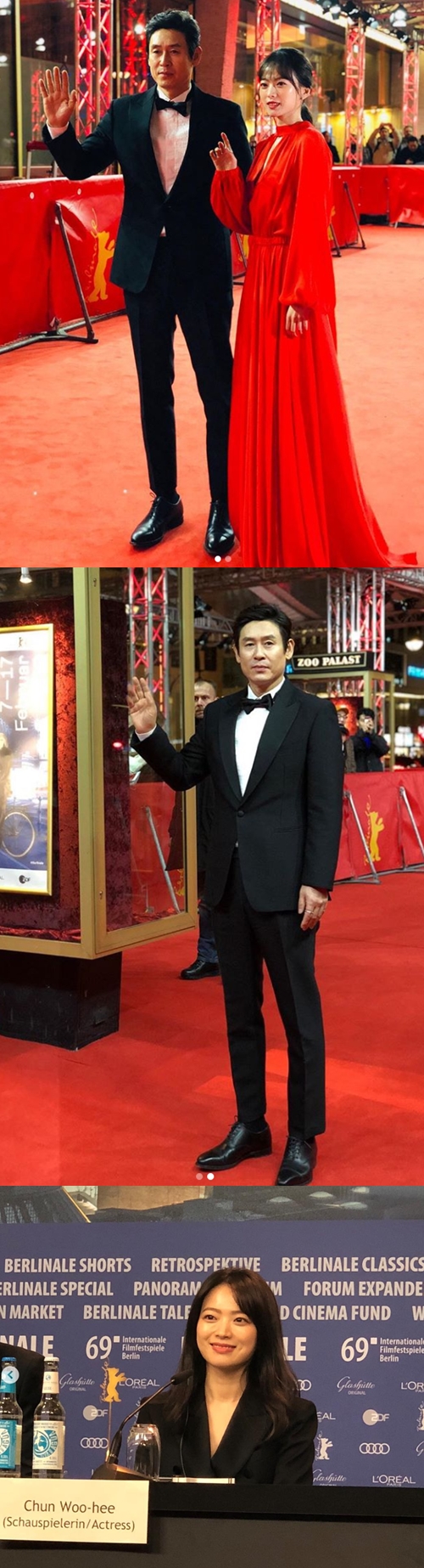 '우상' 설경구X천우희, 베를린 영화제 빛낸 '강렬 카리스마'[★SNS]
