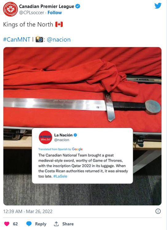 "두려워 말라" 캐나다 대표팀이 장검(長劍)을 카타르에 들고온 사연은?[SS월드컵]